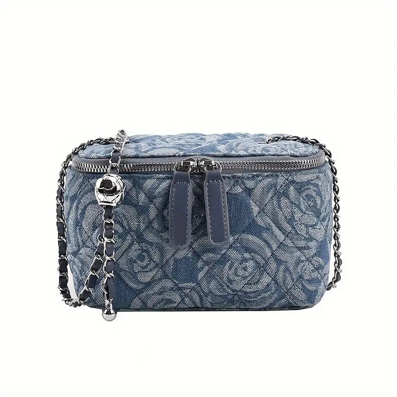 FLOWER DENIM BOX BAG – Venom Emilio