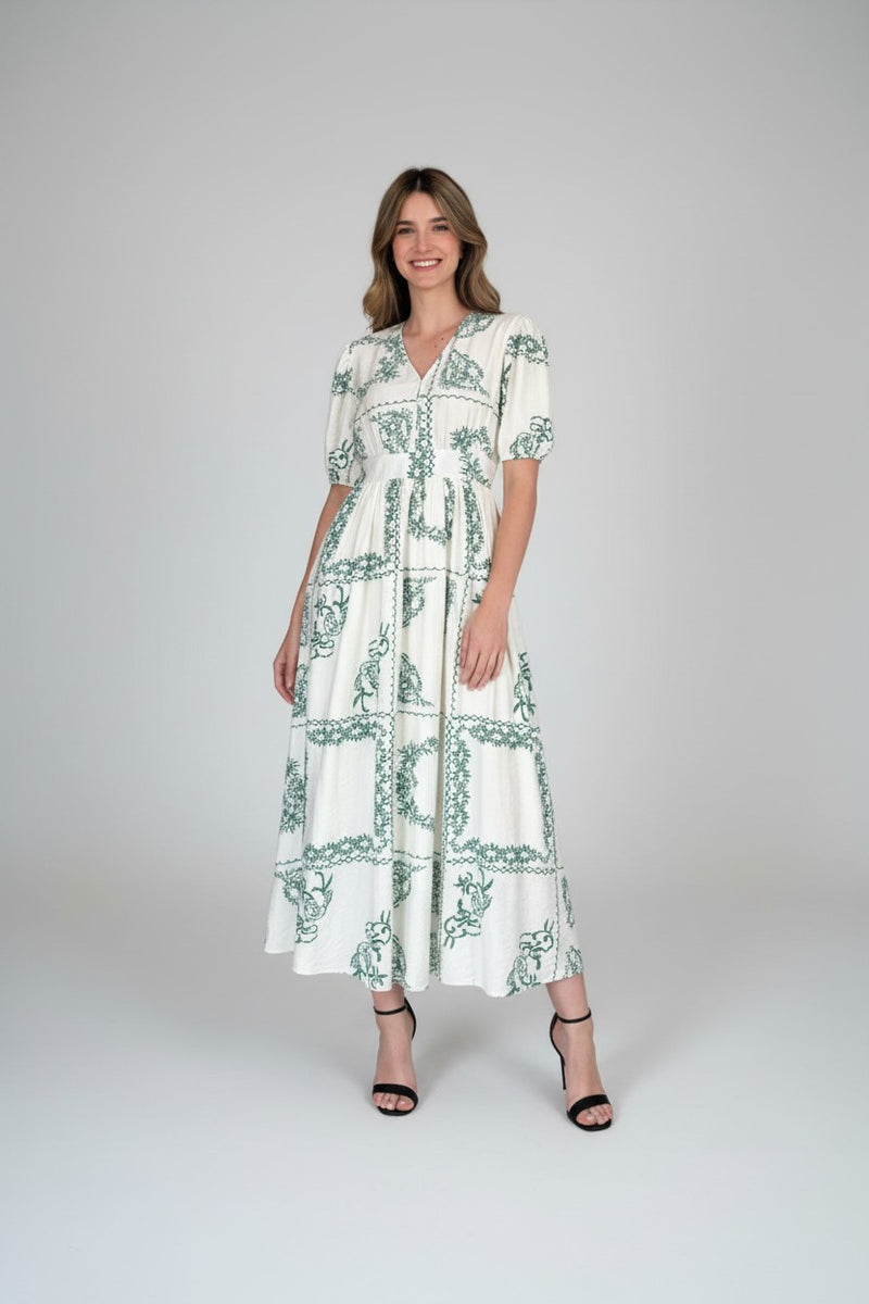 SNOWFLAKE MAXI DRESS – Venom Emilio